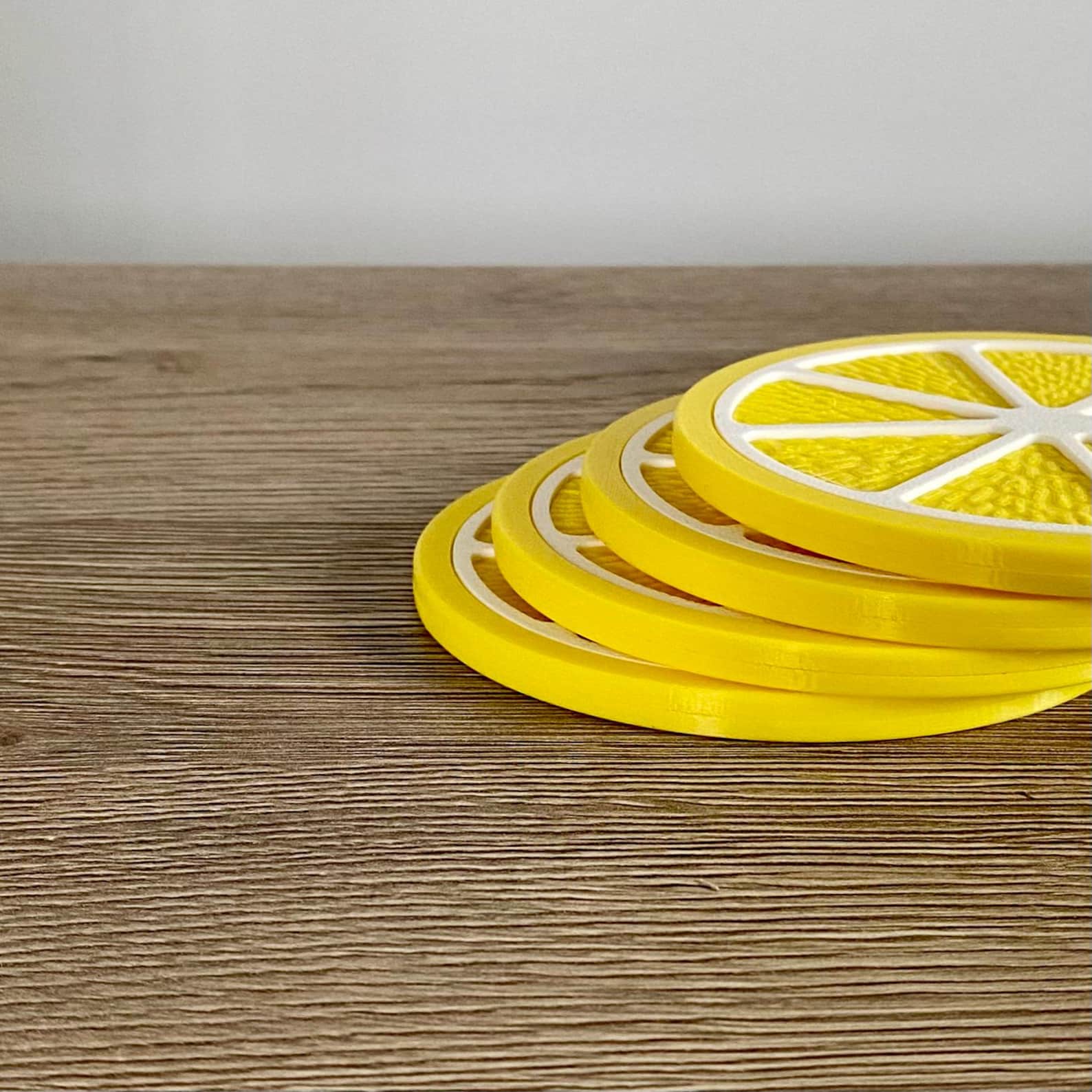 3D Printed Lemon Slice Coasters: Fun Citrus Kitchen Decor - Etsy