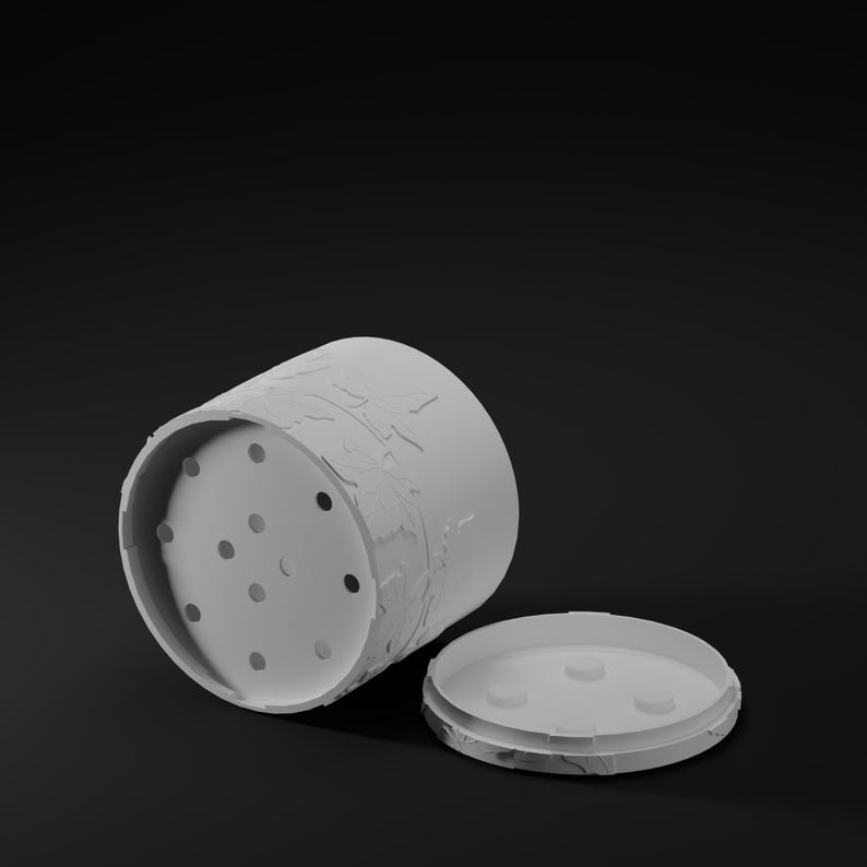 3D Model of a Flower Pot | STL File for 3D Printing | Ivy Pattern ...