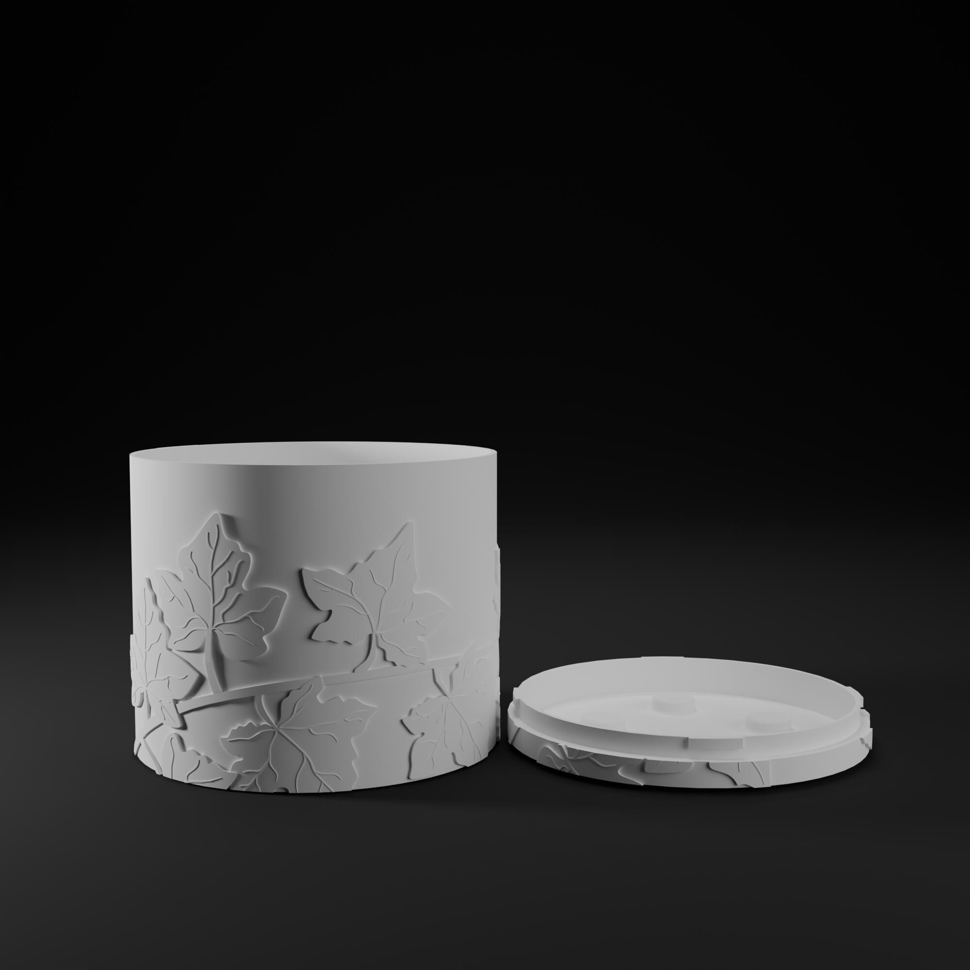 3D Model of a Flower Pot | STL File for 3D Printing | Ivy Pattern ...