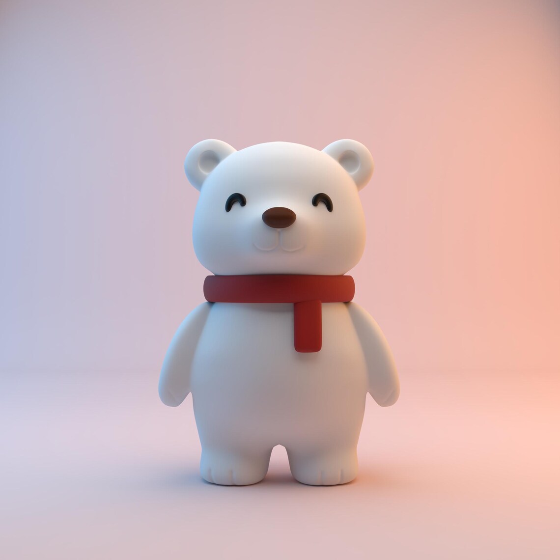 Cute Standing Polar Bear – 3D Print Model | Multicolor Without AMS ...