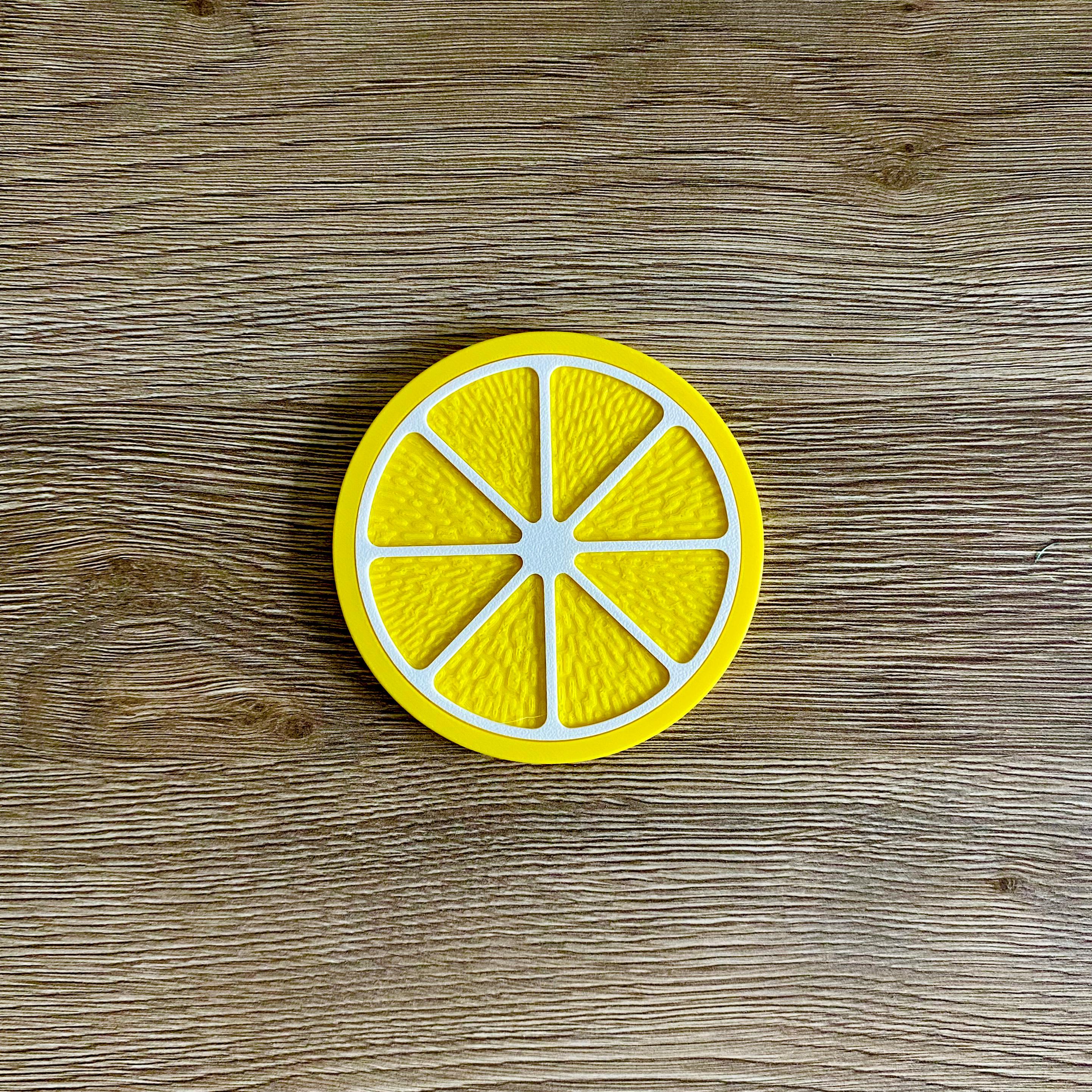 3D Printed Lemon Slice Coasters: Fun Citrus Kitchen Decor - Etsy