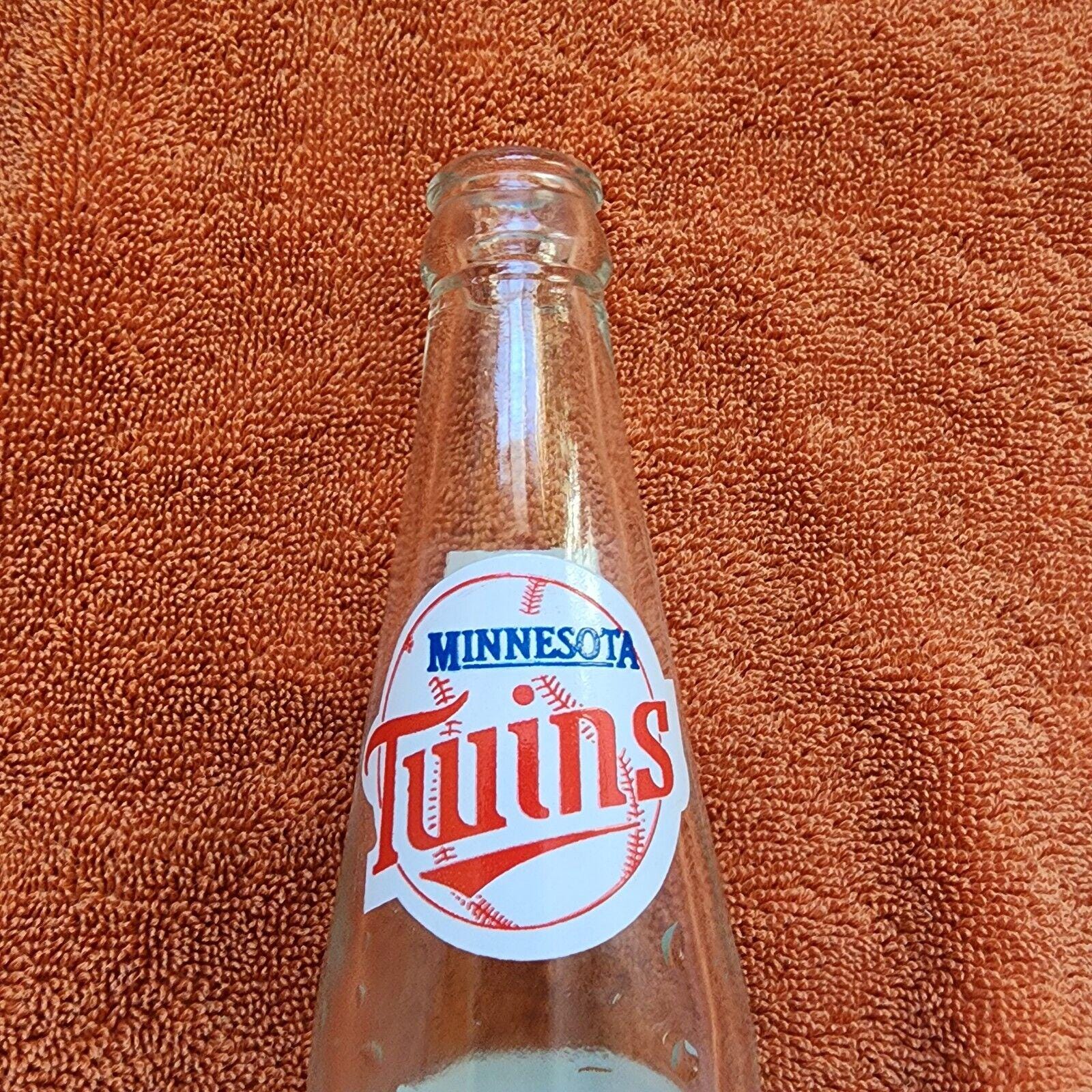 Vintage Coca Cola Clear Glass Bottle (empty) 1987 MN Twins Rod Carew 10 ...