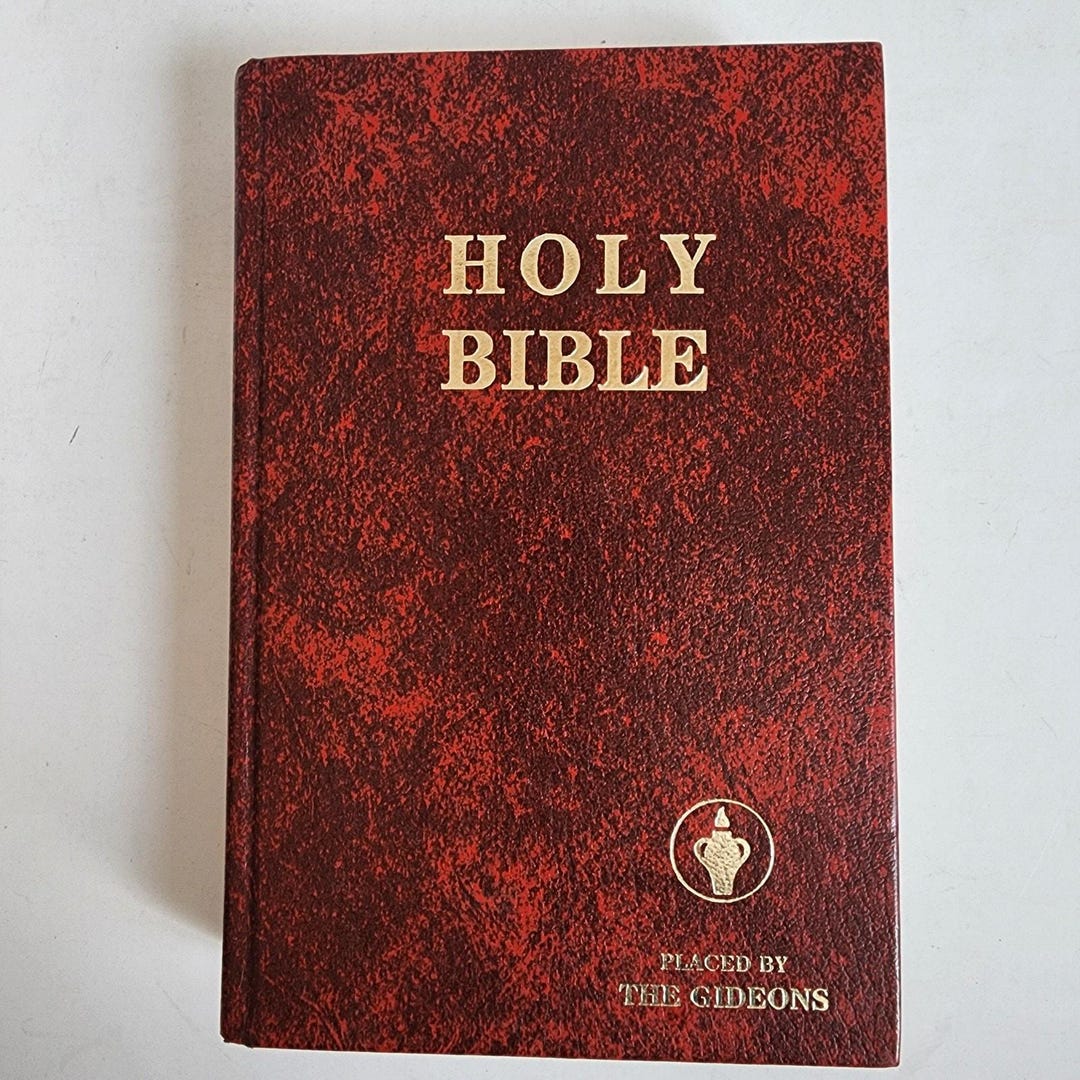 Holy Bible Placed by the Gideons King James Version Red Hardcover 1985 - Etsy