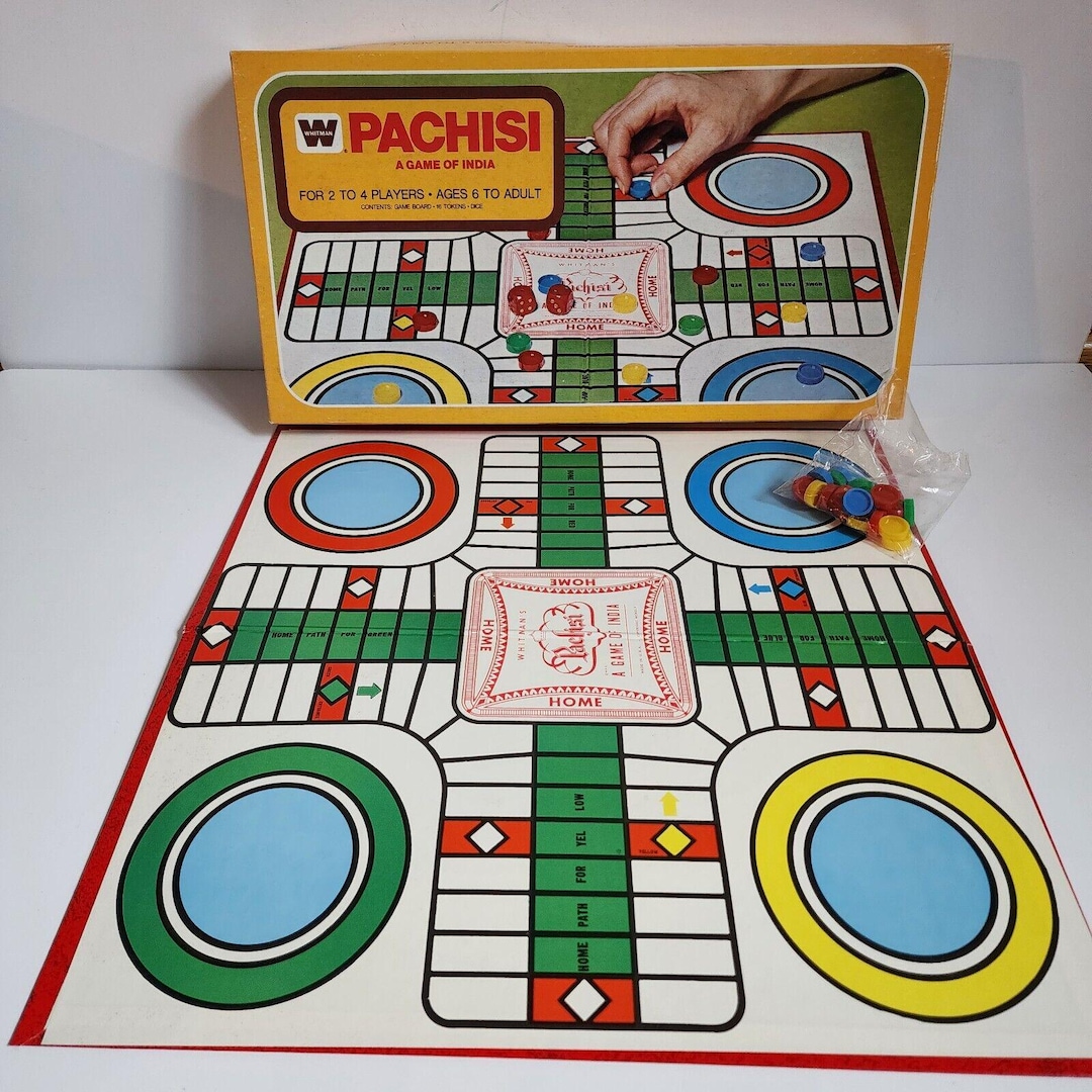 Vintage Pachisi by Whitman Board Game Complete 1973 Parcheesi A Game of ...