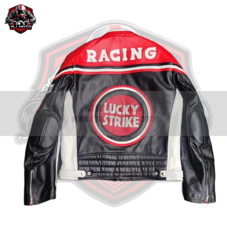 Lucky Strike Jacket | Handmade Motorcycle Leather Racing Jacket - Gifts ...