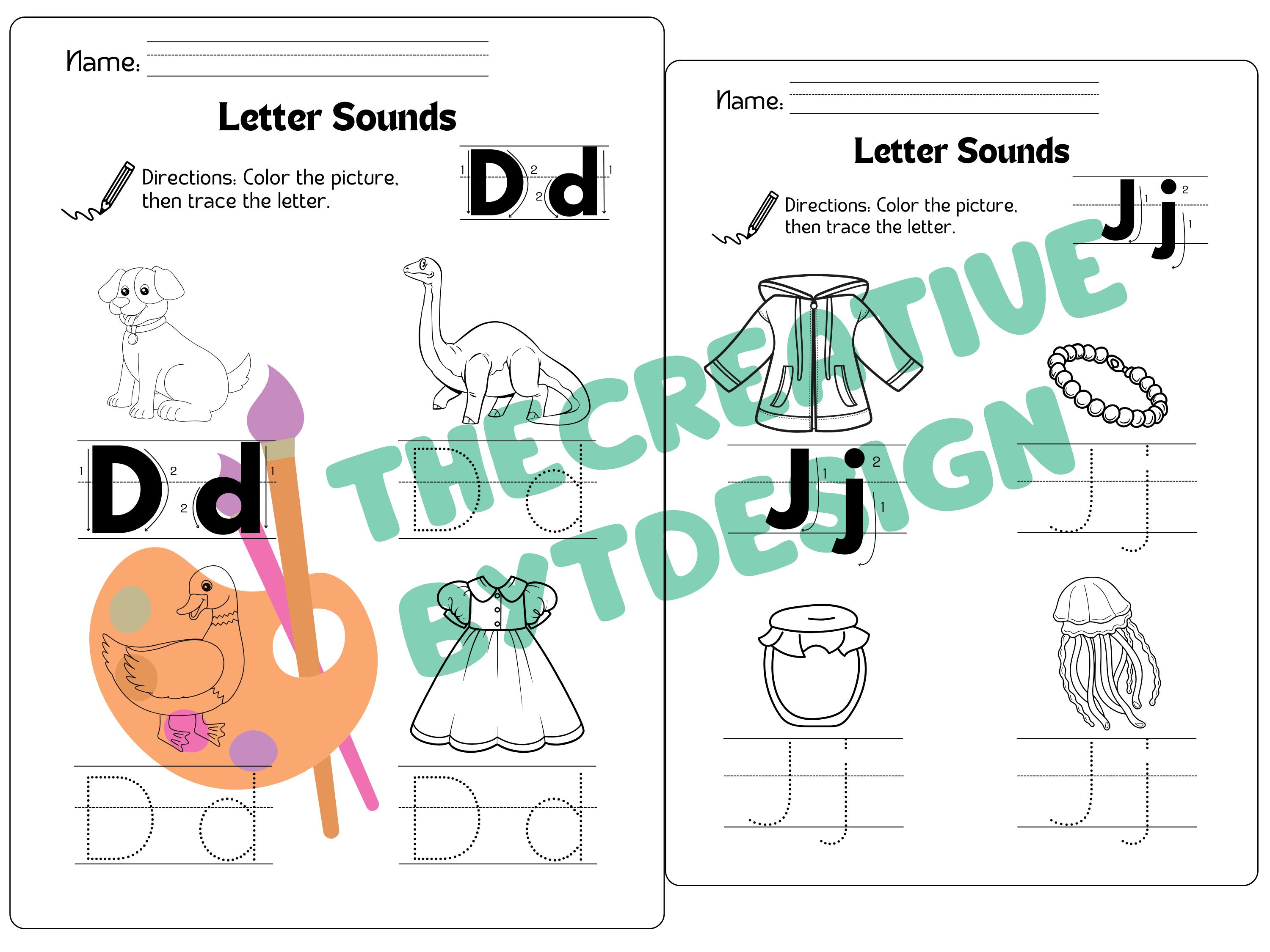 ABC Phonics Tracing Cards: Preschool Letter Writing Worksheets PDF ...