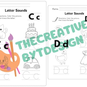 ABC Phonics Tracing Cards: Preschool Letter Writing Worksheets PDF ...
