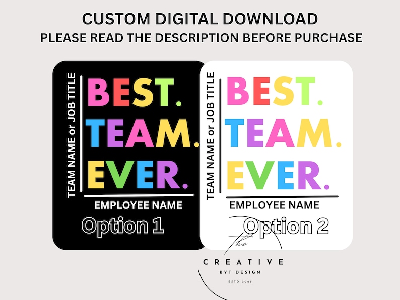 Custom Best Team Ever Shirt Design (digital Download) - Etsy
