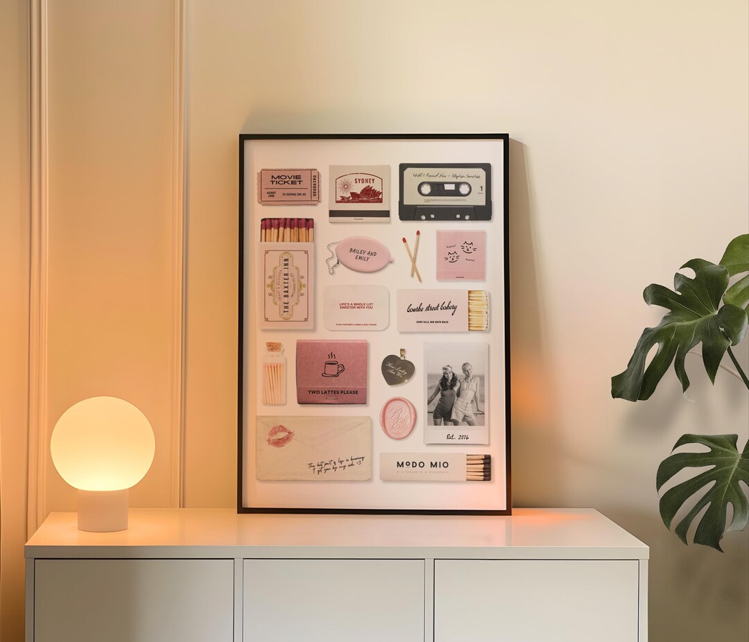 Custom Pink Matchbook Art Print Template, Printable DIY Matchbooks ...