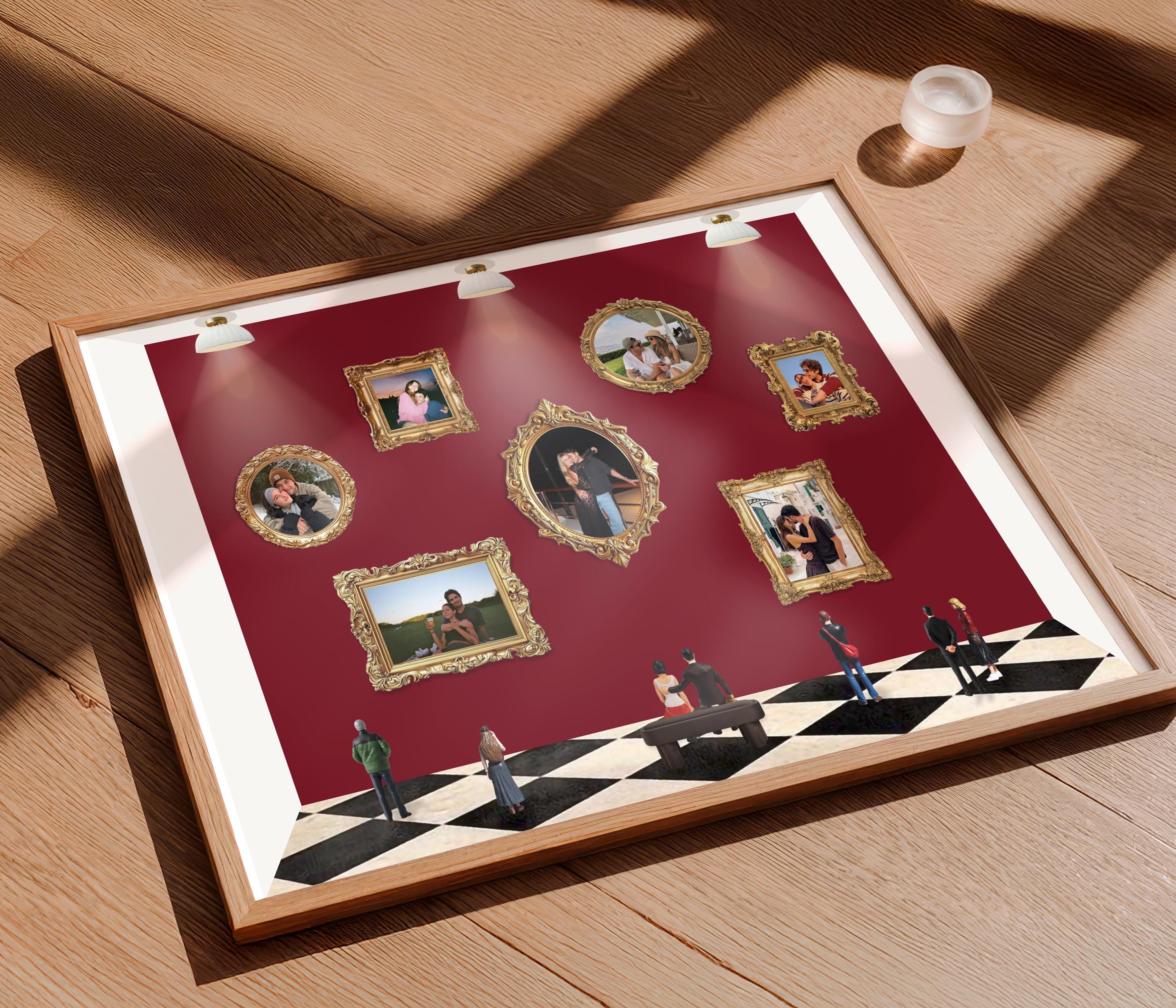 Museum of Us Wall Art Template, Personalized Couple Collage Museum ...