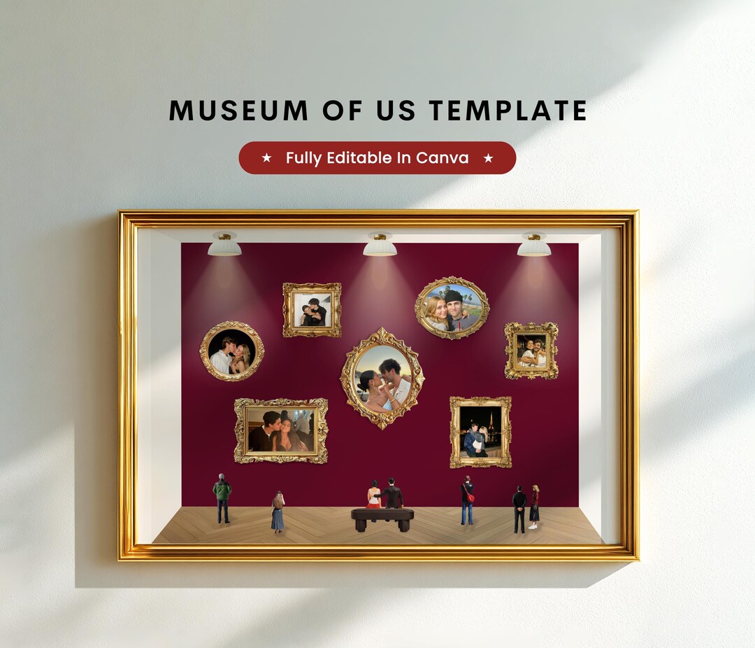 Museum of Us Wall Art Template, Printable Couple Collage Museum Poster ...