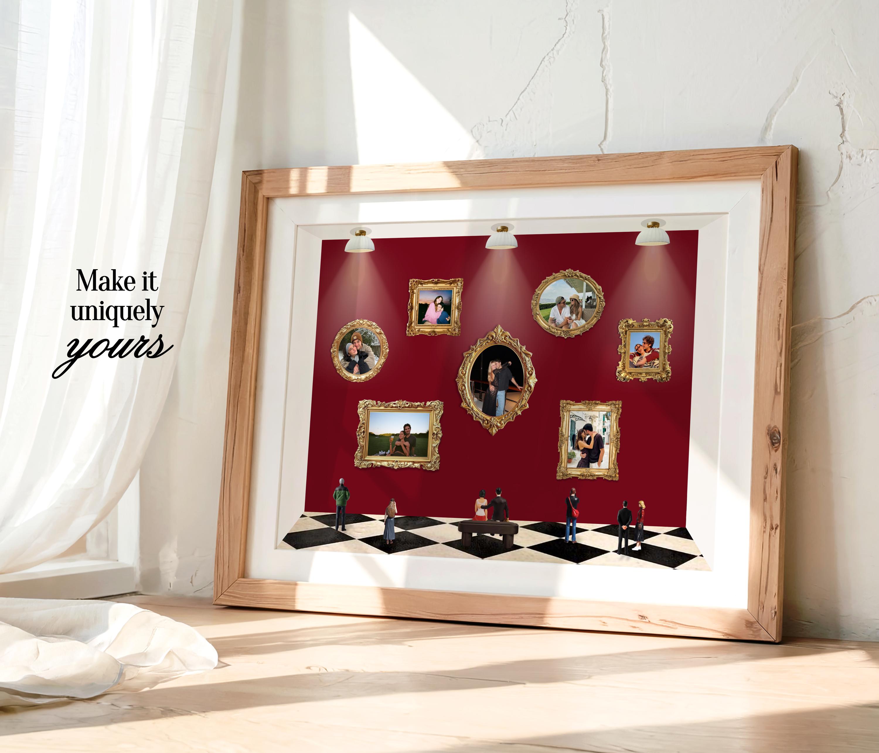 Museum of Us Wall Art Template, Personalized Couple Collage Museum ...
