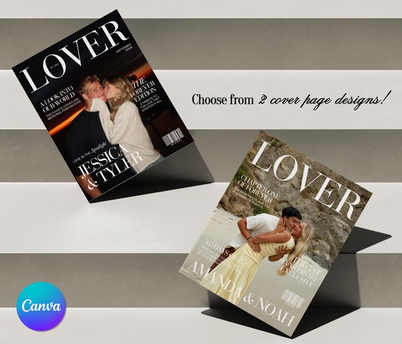 Anniversary Magazine Template, Custom Valentines Gift for Boyfriend and ...