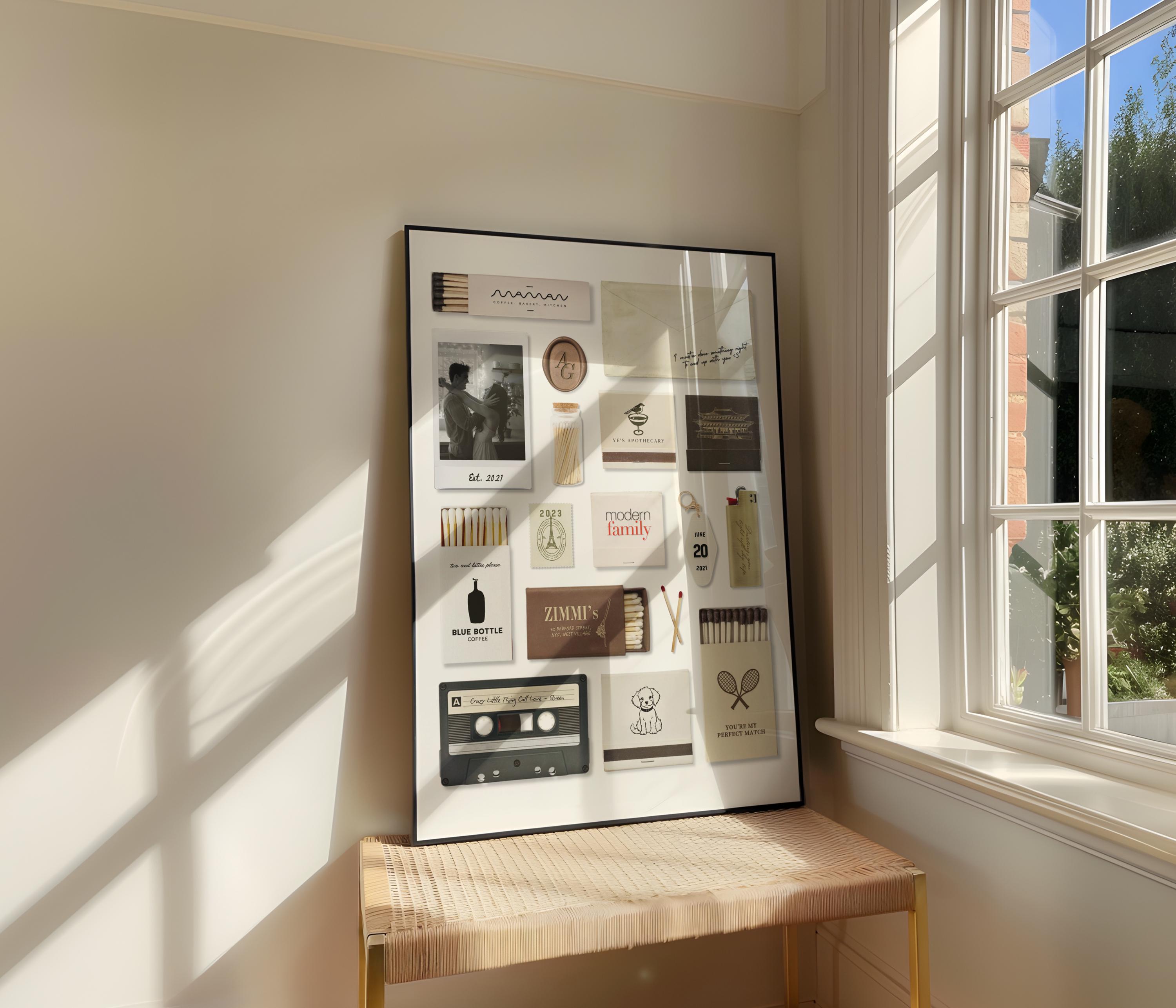 Custom Neutral Matchbook Art Print Template, Printable DIY Matchbooks ...