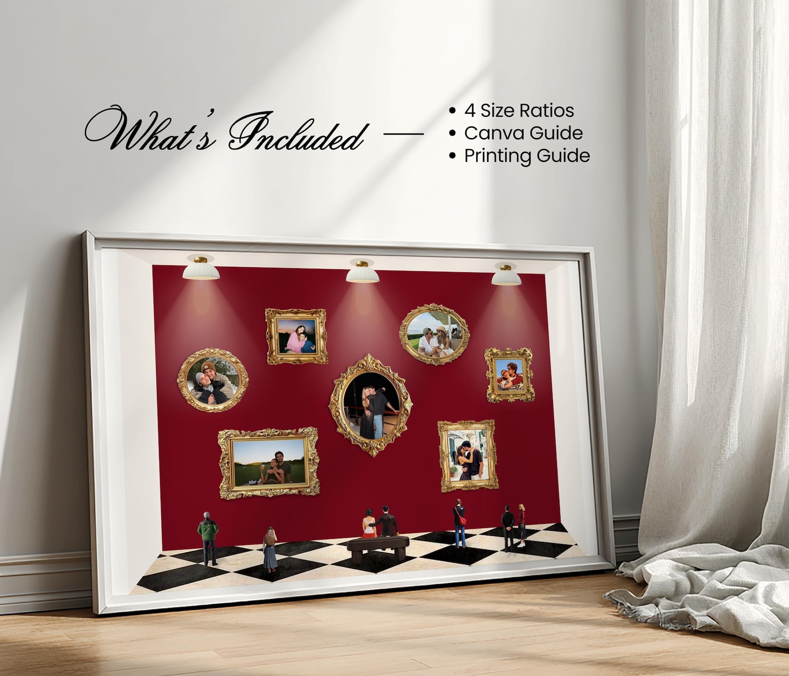 Museum of Us Wall Art Template, Personalized Couple Collage Museum ...