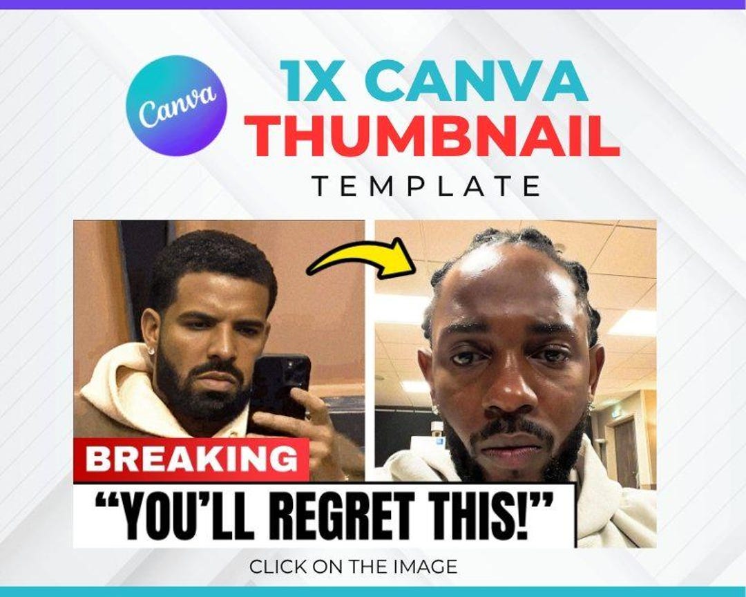 1 Canva Youtube Thumbnail Template for Faceless Celebrity News ...
