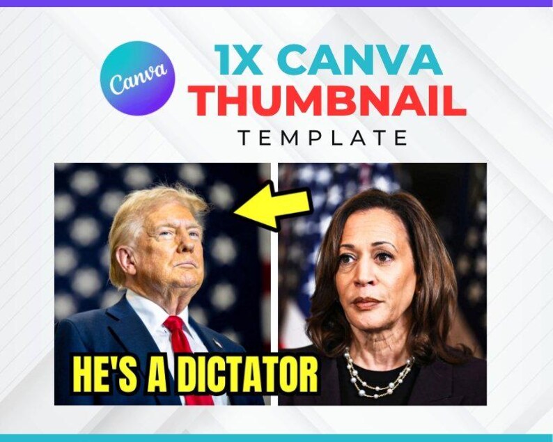 1 Canva Youtube Thumbnail Template for Faceless Celebrity News ...