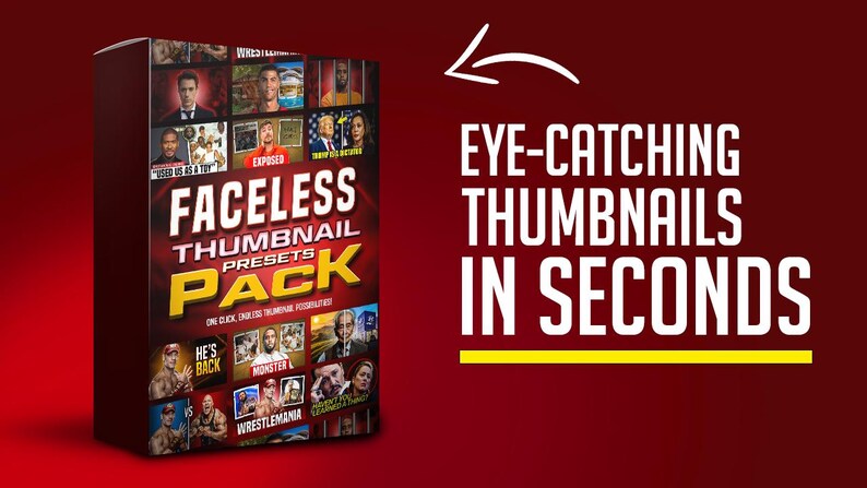 Faceless Thumbnail Templates Pack – 15 Photoshop and Canva Templates ...