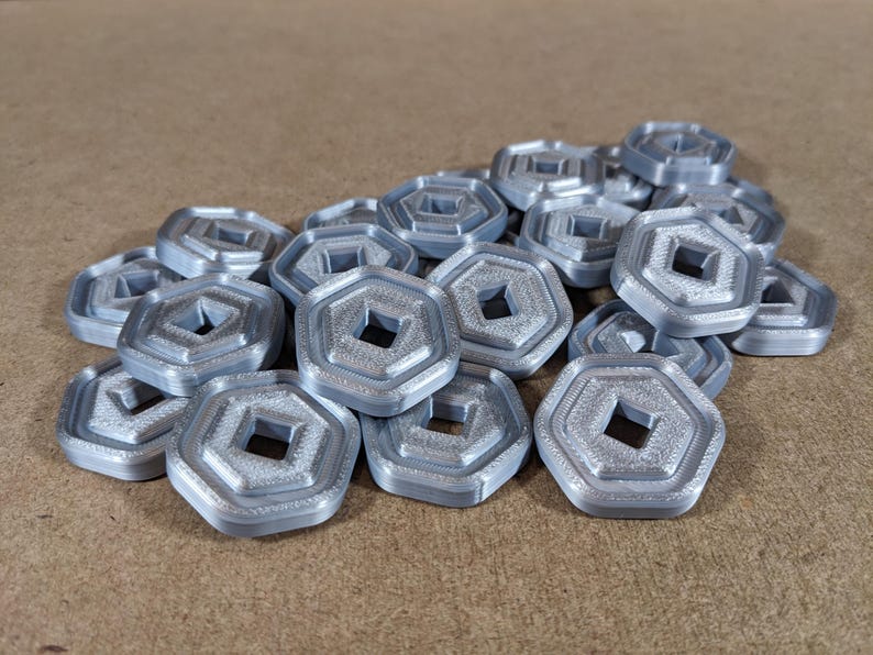 Robux Roblox Coins - Silver - Double Sided 3D Printed Replica Party ...