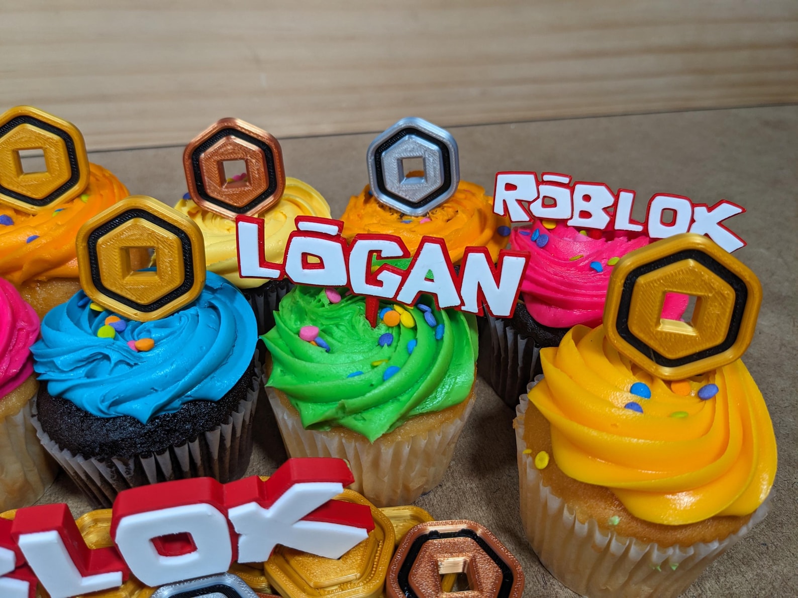 Roblox Birthday Party Customizable Cupcake Donut or Pastry Toppers ...