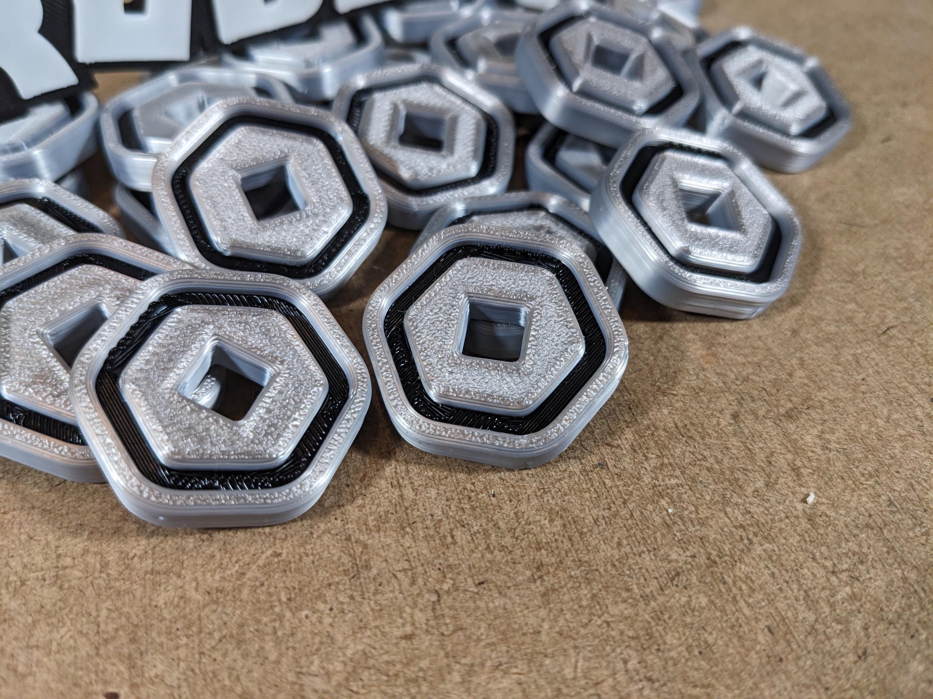 Robux Roblox Coins - Silver With Black Inlay - Double Sided 3D Printed ...