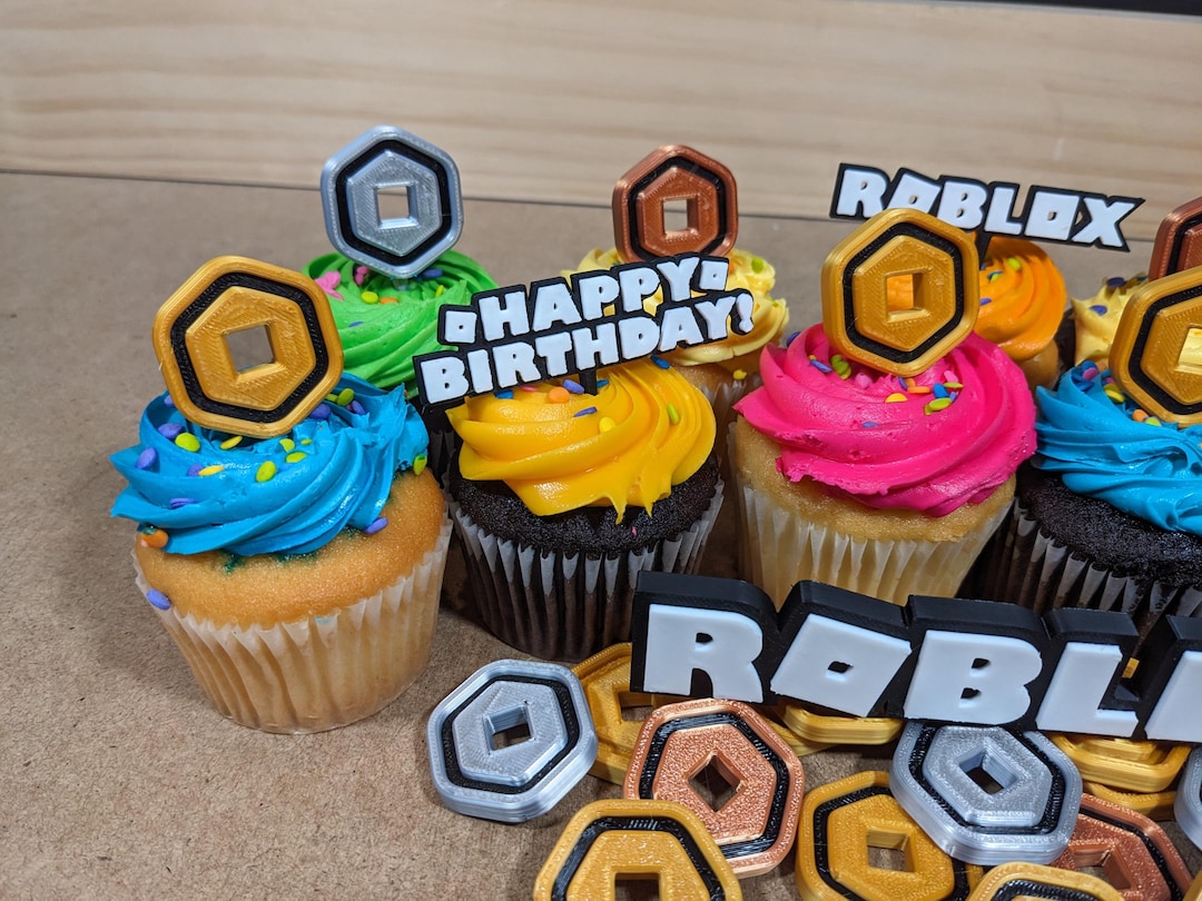 Roblox Birthday Party Customizable Cupcake Donut or Pastry Toppers ...