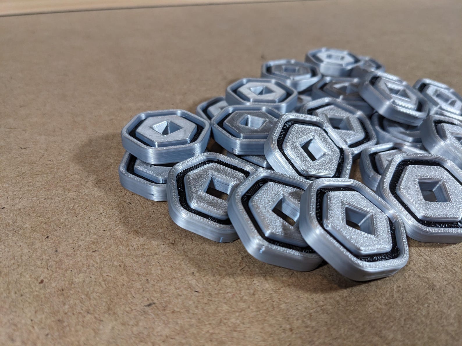 Robux Roblox Coins - Silver With Black Inlay - Double Sided 3D Printed ...
