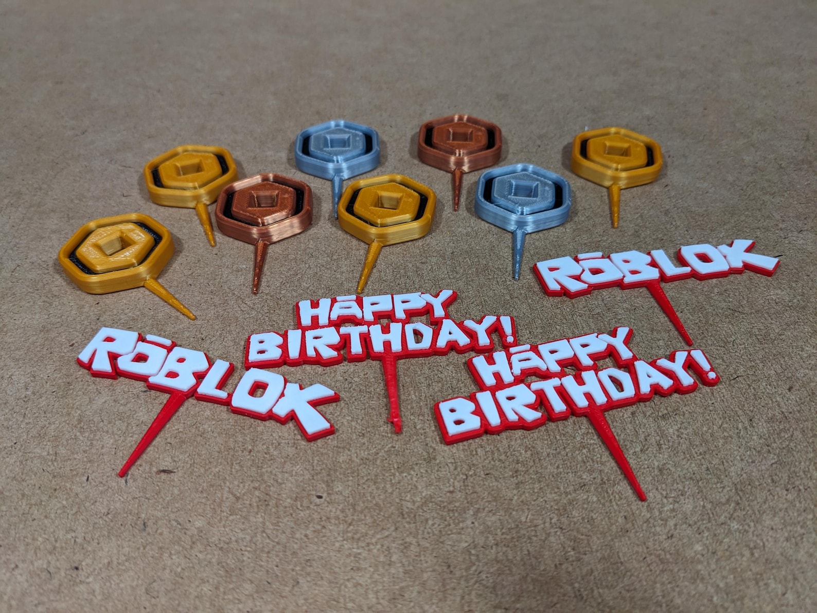 Roblox Birthday Party Customizable Cupcake Donut or Pastry Toppers ...