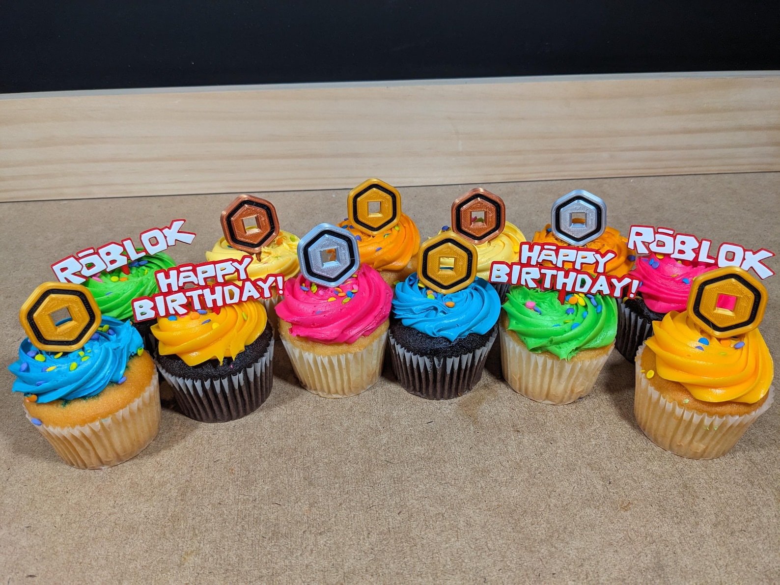 Roblox Birthday Party Customizable Cupcake Donut or Pastry Toppers ...