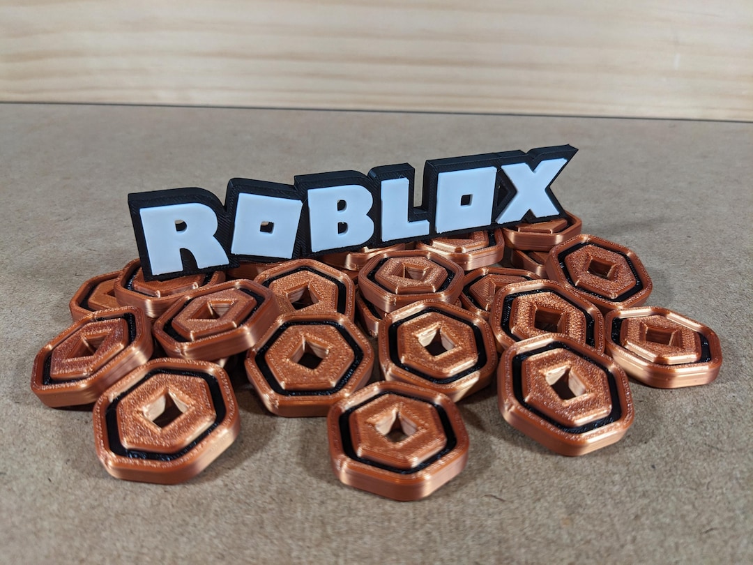 Robux Roblox Coins - Bronze or Copper With Black Inlay - Double Sided ...