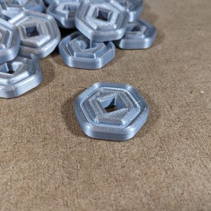 Robux Roblox Coins - Silver - Double Sided 3D Printed Replica Party ...