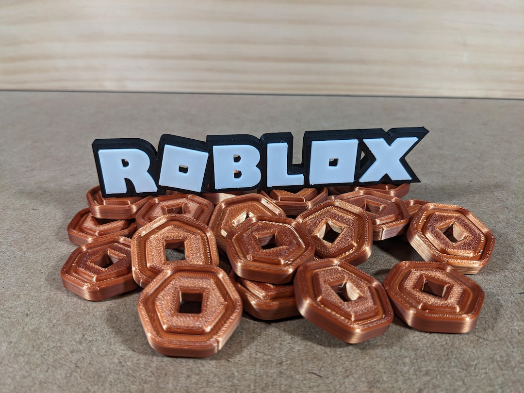 Robux Roblox Coins - Bronze or Copper - Double Sided 3D Printed Replica ...