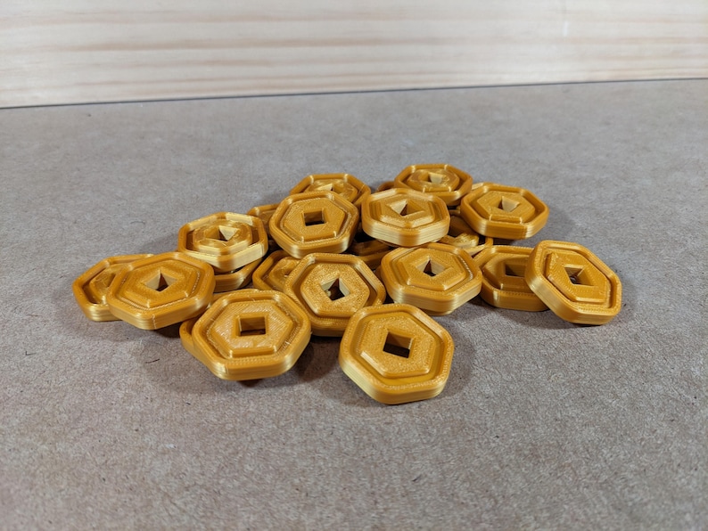 Robux Roblox Coins - Gold - Double Sided 3D Printed Replica Party ...
