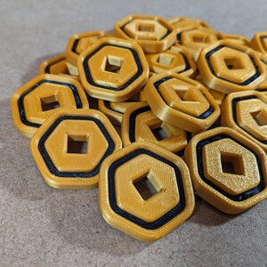 Robux Roblox Coins - Gold With Black Inlay - Double Sided 3D Printed ...