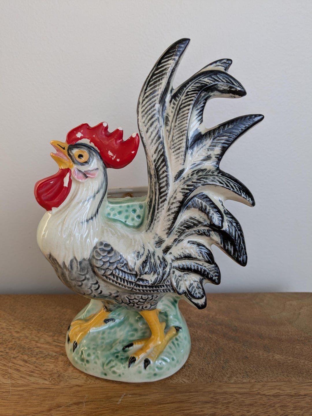 Vintage Ceramic Rooster Planter, Wall Hanging - Etsy