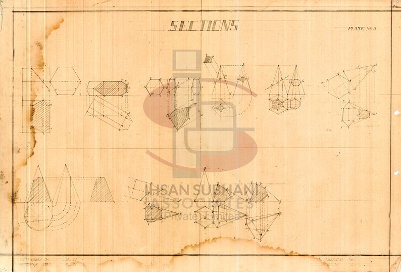 SECTIONS | Hand-drawn Architectural & Structural Cutaway Drawings - Etsy