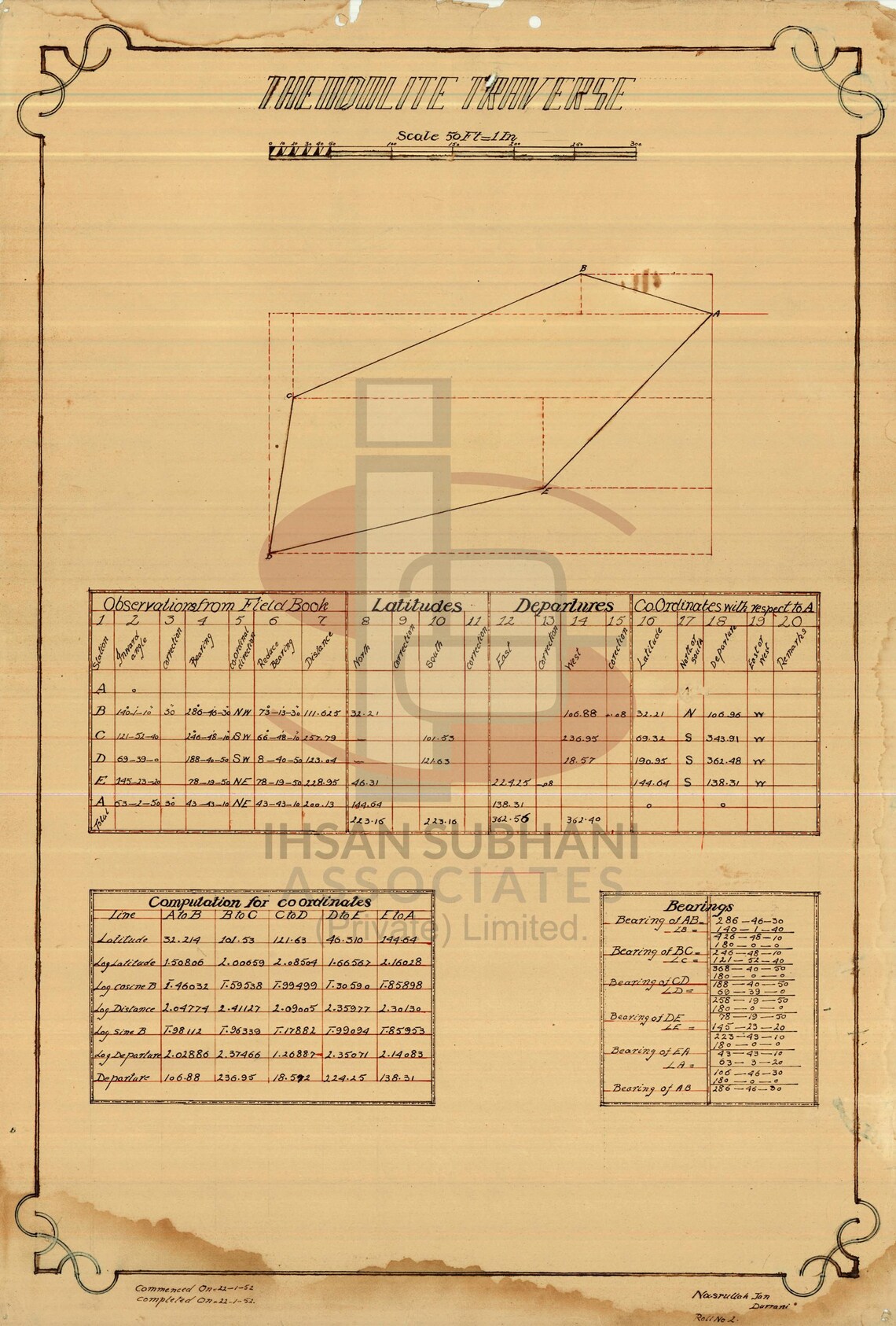 SURVEY | Hand-drawn Land Mapping & Measurement Diagrams - Etsy