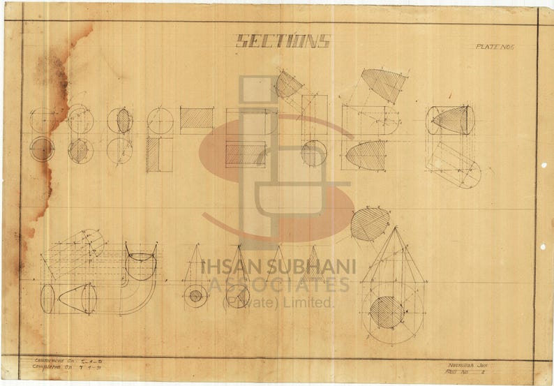 SECTIONS | Hand-drawn Architectural & Structural Cutaway Drawings - Etsy