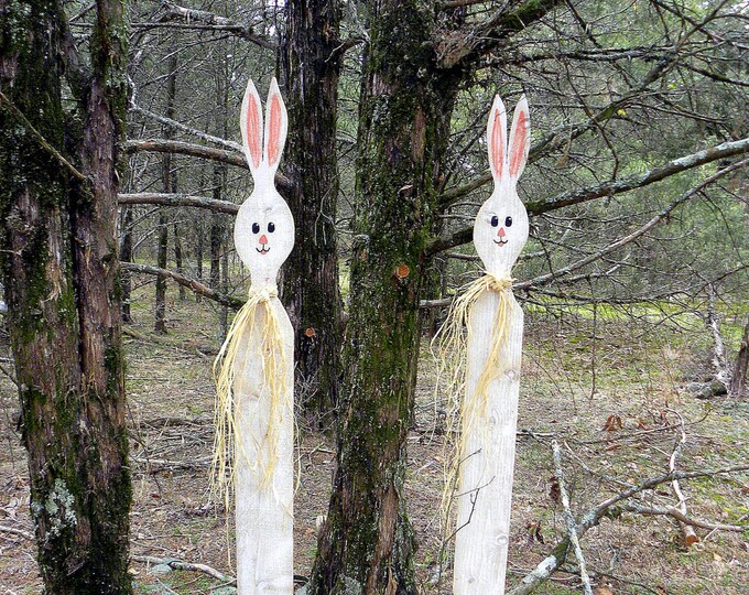Tall Wooden Rabbit for Indoors or Outdoors-cottage-country-wedding ...
