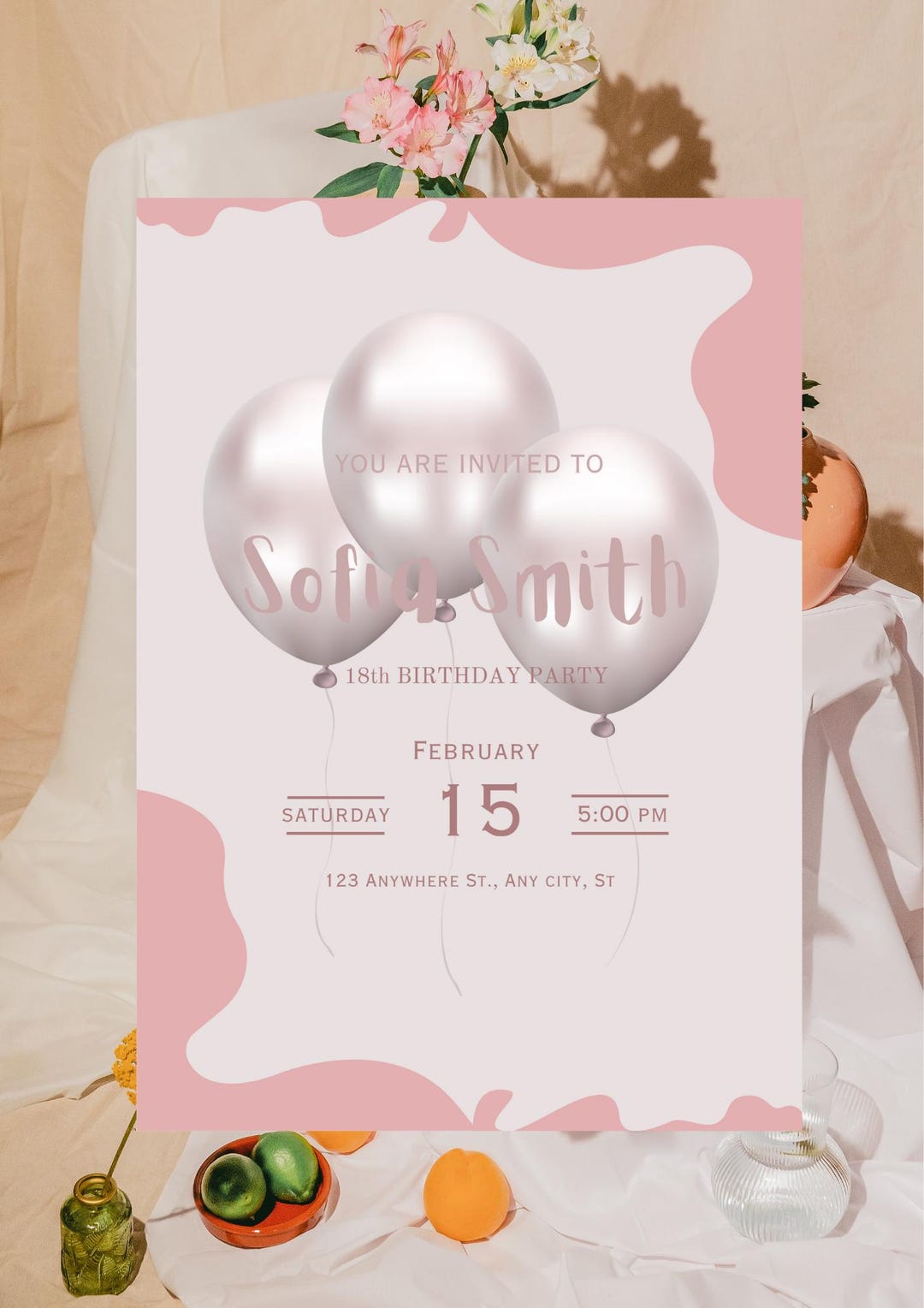 You Are Invited Invitation Template, Editable Birthday Party Invite. - Etsy