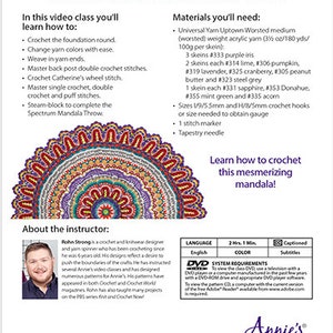 Learn to Crochet a Mandala Throw, DVD Patterns, Instructions for a ...