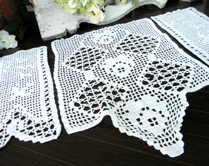 Crochet Armchair Doilies Vintage Sofa Doily Lot Center Doily | Etsy