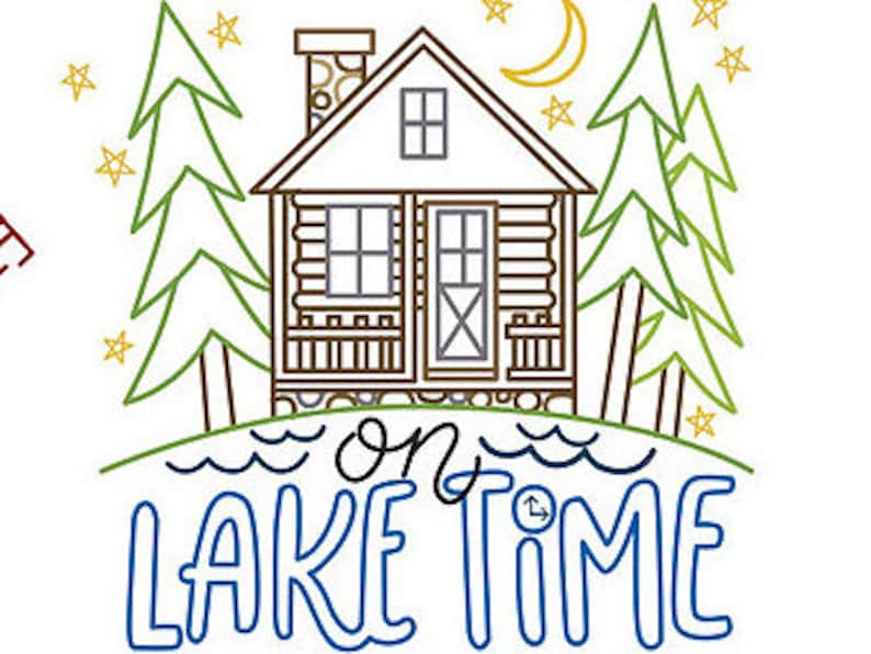 Stitcher's Revolution, SR37, Lake Life, Hand Stitch Embroidery, Transfer Pattern, Hot Iron ...