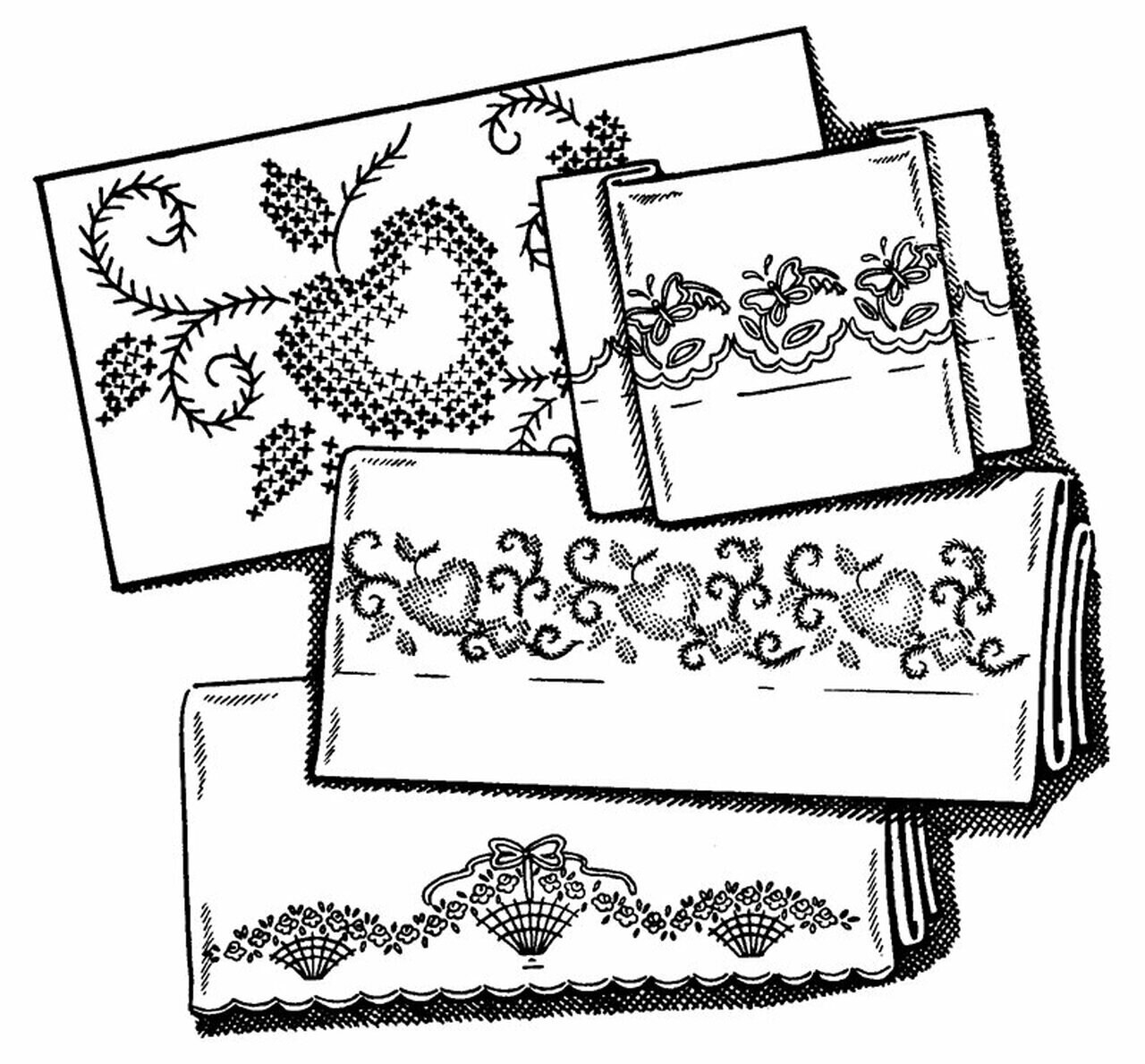 3660 Aunt Martha's® Vintage Embroidery, Transfer Pattern, Hot Iron ...