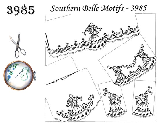 Southern Belle Motifs Aunt Martha's 3985 Crinoline - Etsy
