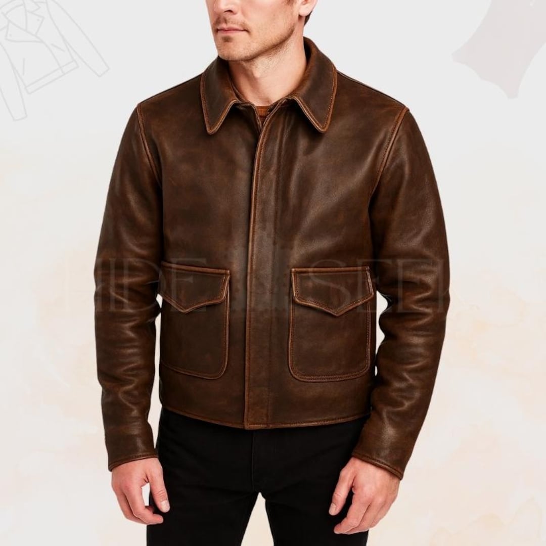 Handmade Lambskin Leather Adventure Jacket | Vintage Archaeologist ...
