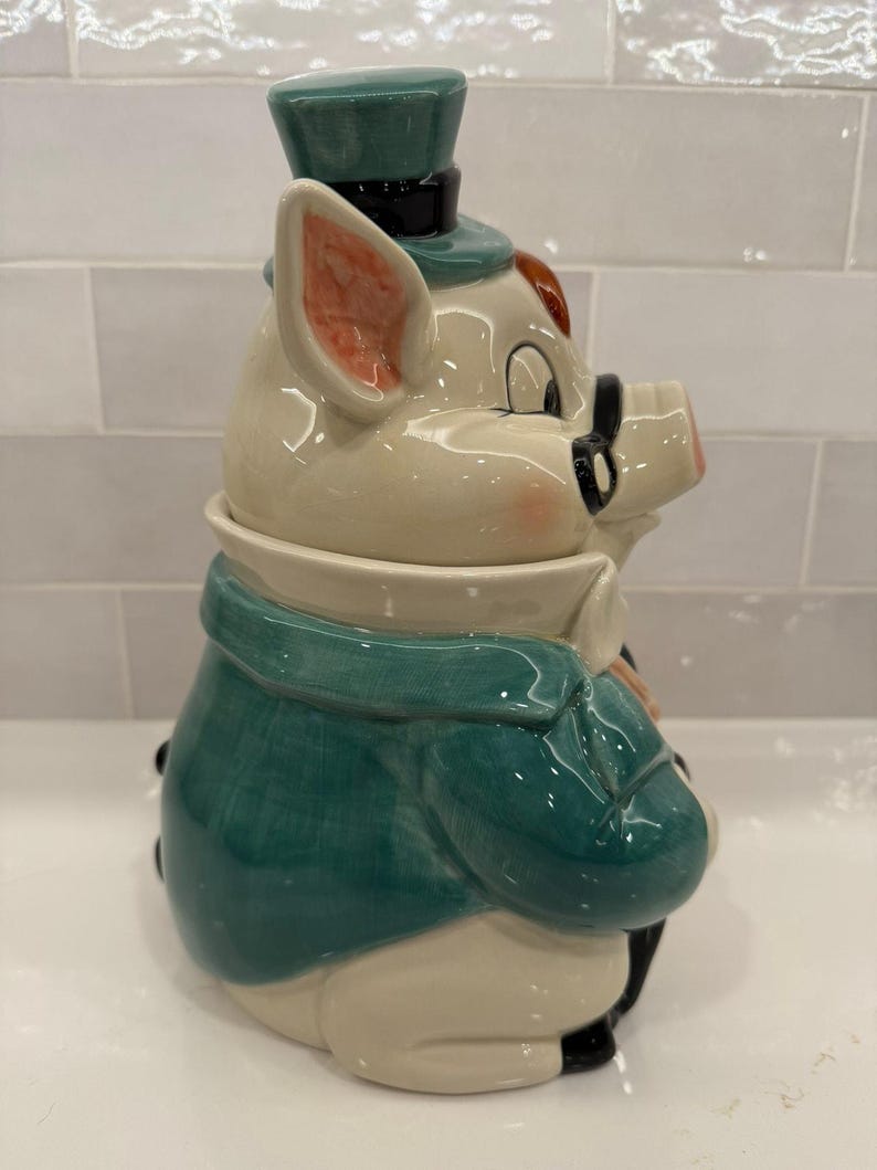 Cookie Jar Department 56 Pig Tuxedo Percival Cartoon - Etsy