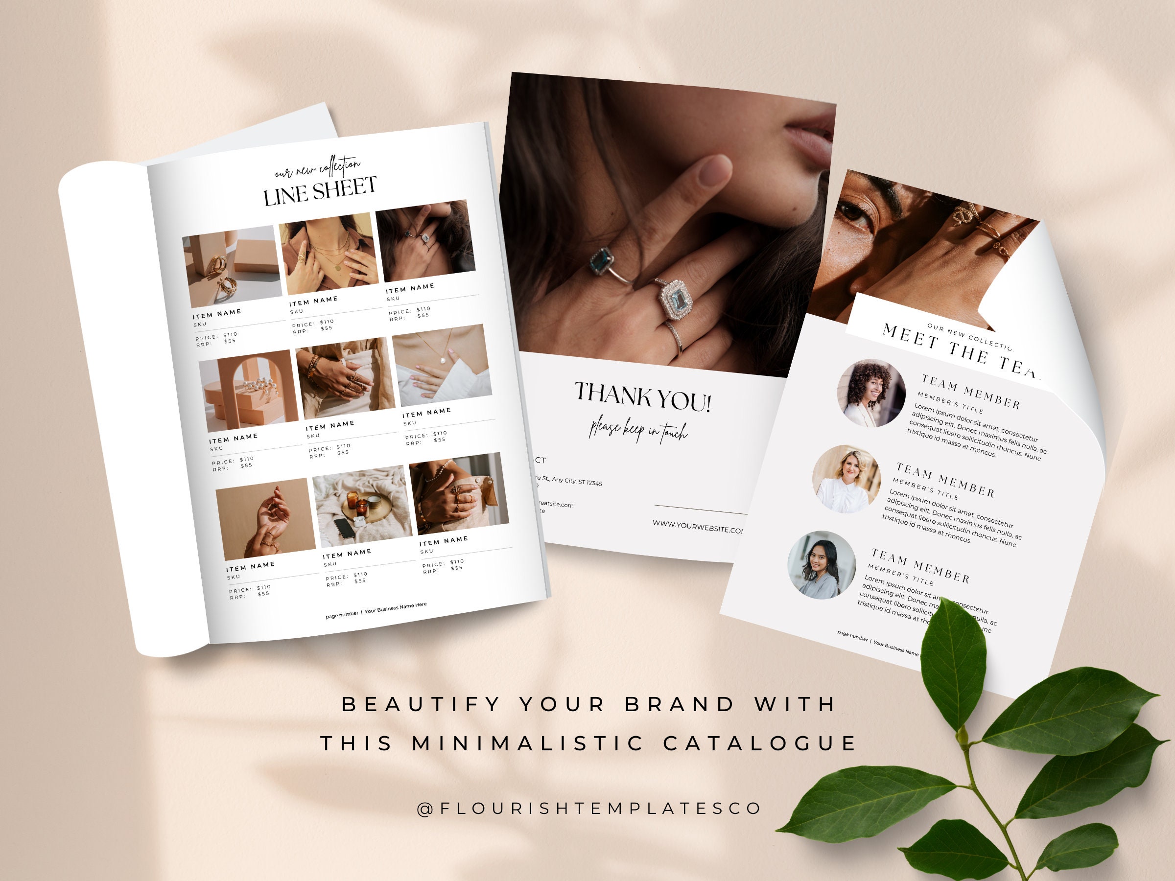 Jewelry Product Catalog Template: Minimalist Beige Boutique (canva ...