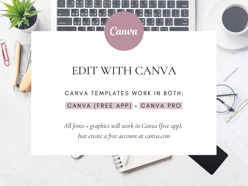 Canva Invoice Template, INSTANT DOWNLOAD, Invoices for Business, Women ...