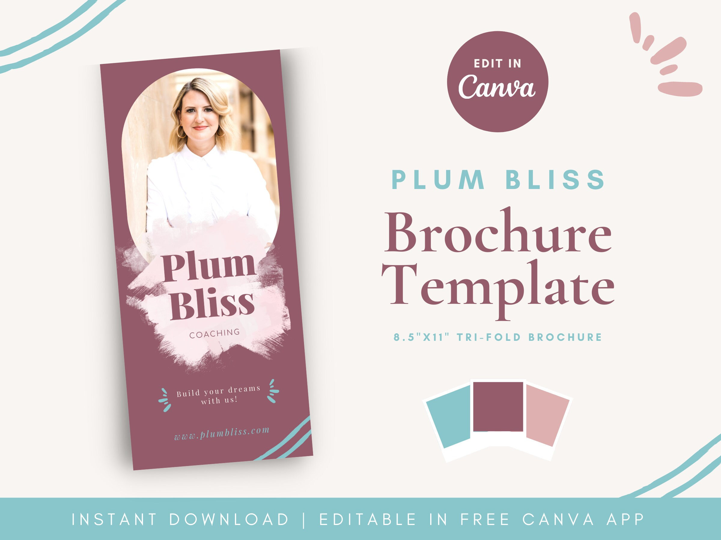 Editable Brochure Template INSTANT DOWNLOAD Printable - Etsy Canada
